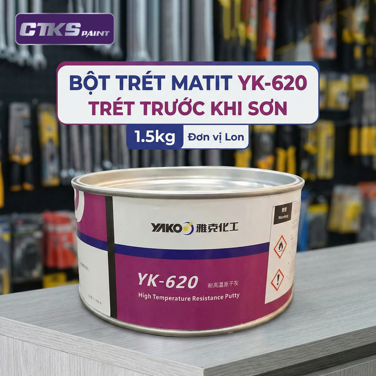Bột bả siêu chịu nhiệt YAKOO YK-620 chịu nhiệt 220 độ dành cho sơn tĩnh ...